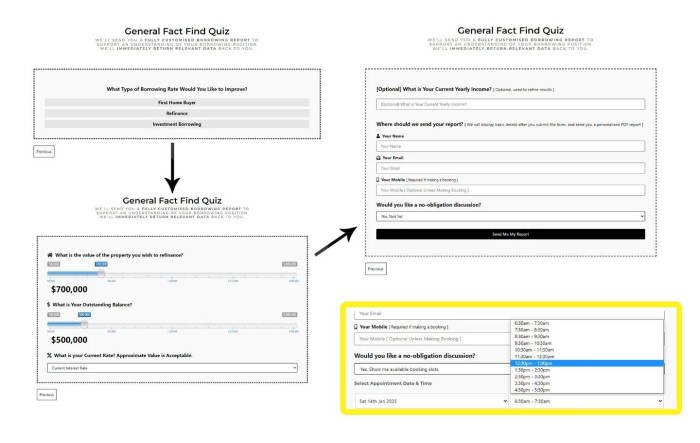 Stepped Fact Find Form – BeliefMedia Digital Marketing